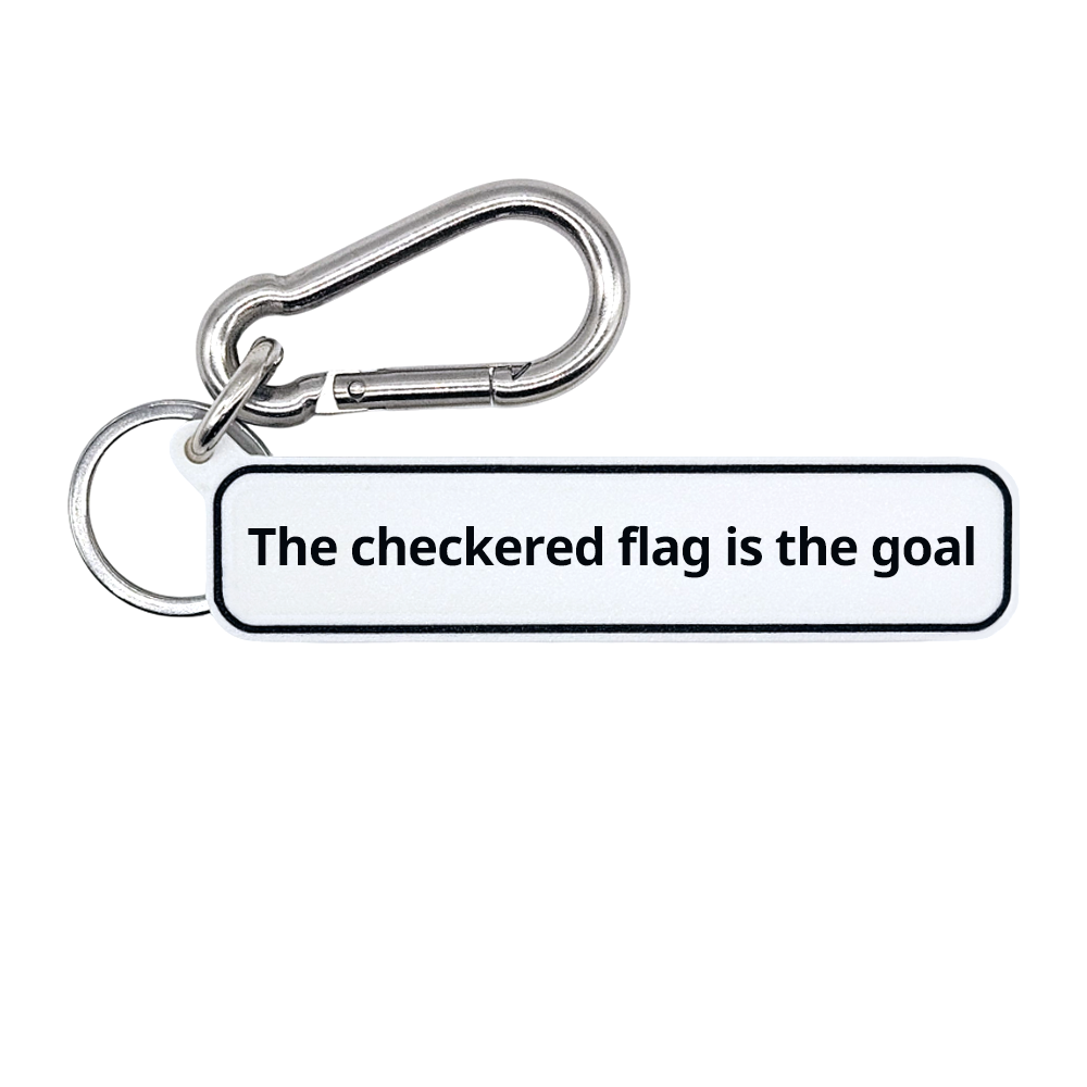 The checkered flag is the goal - Racing Bag Charm – QUOTECHARMS
